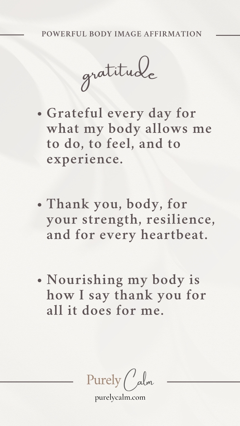 70 Positive Body Image Affirmations to Boost Your Confidence - Purely Calm